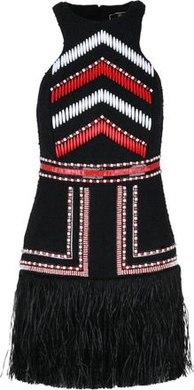 Elisabetta Franchi Femme, Robes, Noir, Taille: 40 FR Tubino in Boucl&egrave;