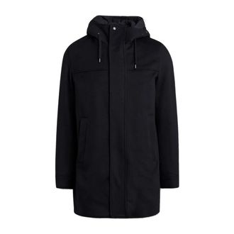 Herno Woll-Kaschmir-Mantel mit Kapuze - - Coats - Herren - Schwarzk - 2XL