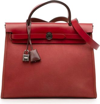 Herm&egrave;s Hobo Bags - Toile Herbag Zip Retourne Verso 31 - Gr. unisize - in Rot - f&uuml;r Damen