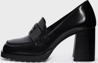 Gerard Darel Mocassins en cuir &agrave; talons - YSEE - Noir