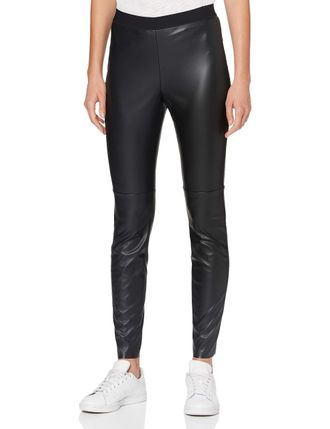 HUGO BOSS Womens Hose Honati Aus Kunstleder, Black (001), 34