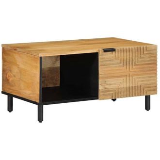 vidaXL Table basse marron 80x50x40 cm bois de manguier massif Vidaxl