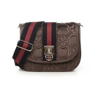 V&deg; 73 Bestickte Samt-Schultertasche in Taupe - - Bags - Damen - Beige - ONE SIZE