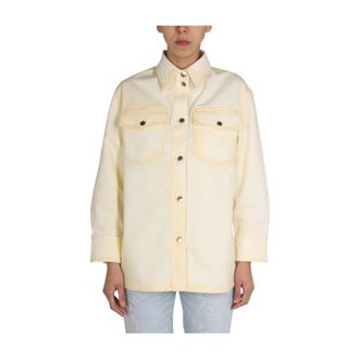 Stella McCartney Femme, Vestes, Jaune, Taille: 38 FR Denim Shirt Jacket