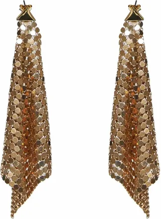 Paco Rabanne Femme, Accessoires, Jaune, Taille: ONE Size Pixel Flow Chainmail Earrings