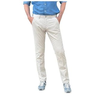 Mason's Homme, Pantalons, Blanc, Taille: L Chino en velours c&ocirc;tel&eacute;
