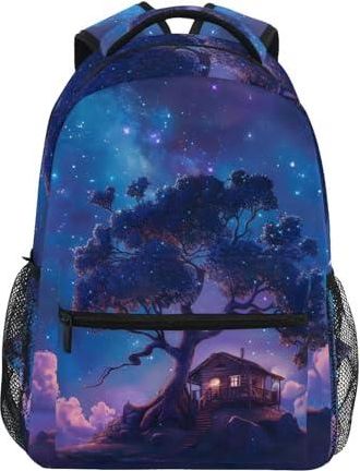 Generic &Eacute;toiles Nocturnes Glaxy Sac &Agrave; Dos Confort Cartables Scolaires Antivol Cartable Scolaire Pour D&eacute;placements Randonn&eacute;e V&eacute;lo 29X40Cm