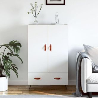 vidaXL Buffet haut blanc 69,5x31x115 cm bois ding&eacute;nierie Vidaxl