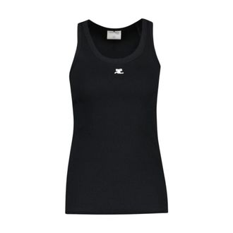 Courr&egrave;ges D&eacute;bardeur c&ocirc;tel&eacute; ann&eacute;es 90 - Femme - Tops - Noir - Taille: 38 FR