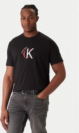 Calvin Klein Jeans T-Shirt 2Tone Graphic LV14RE829G Schwarz Regular Fit