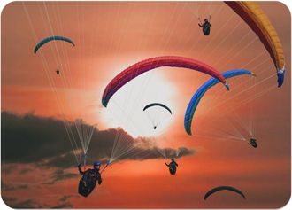 Fabulous Platzset, weich, Unterseite aus Kork, Platzdeckchen in der untergehenden Sonne - großes Format 39,5 x 28,5 cm