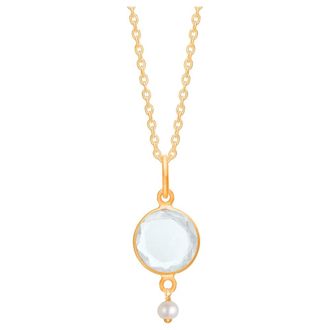 Frk. Lisberg Femme, Accessoires, Jaune, Taille: S Collier avec Pendentif Classique