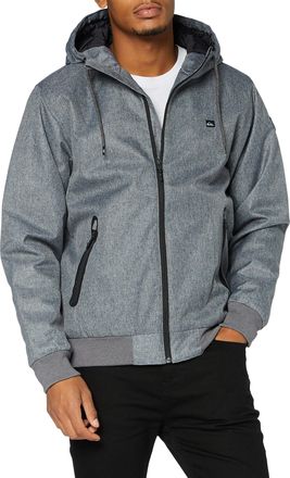 Quiksilver Herren Wasserdichte Kapuzenjacke Brooks 5K - Wasserdichte Kapuzenjacke f&uuml;r M&auml;nner, Medium Grey Heather, L, EQYJK03603