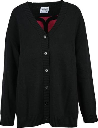 Moschino Femme, Pulls, Noir, Taille: 36 FR Cardigan Lungo