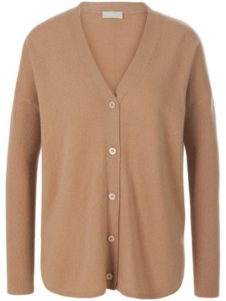 include Strickjacke aus Schurwolle und Kaschmir include braun