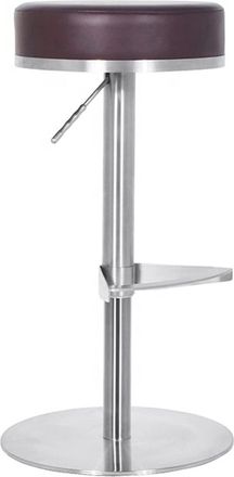 Generic Verstellbarer Barhocker f&uuml;r K&uuml;che und Haushalt, drehbarer Hochstuhl in Tresenh&ouml;he, Edelstahl mit Fu&szlig;hocker /53-83 cm