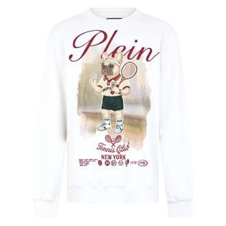Philipp Plein Sweatshirt New York Tennis - - Sweatshirts & Hoodies - Herren - Wei&szlig; - 4XL