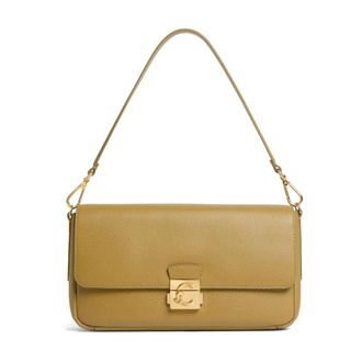 Coccinelle Femme, Sacs, Vert, Taille: ONE Size C-Me Lock Large Shoulder Bag