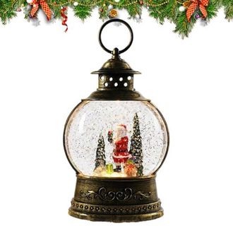 Generic Boule &agrave; neige musicale de No&euml;l, aliment&eacute;e par USB et piles, d&eacute;coration saisonni&egrave;re - Boule &agrave; eau musicale transparente pour f&ecirc;te, r&eacute;union, chambre, sa