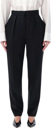Balmain Femme, Pantalons, Noir, Taille: 38 FR Pantalon Taille Haute en Grain de Poudre