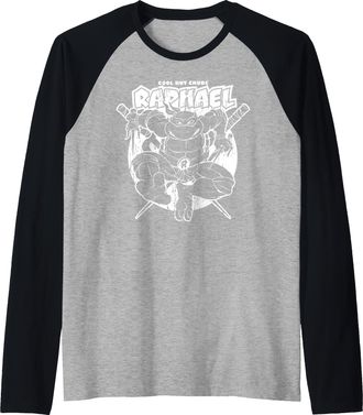 Teenage Mutant Ninja Turtles TMNT Raphael Cool Crude Ninja Schablone Graffiti Classic Pose Raglan