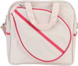 Walmeck Badminton-Umh&auml;ngetasche aus Oxford-Stoff mit Gro&szlig;er Kapazit&auml;t, Trocken- und Nasstrennung, Stilvolle Schl&auml;ger-Sportausr&uuml;stungstasche (Wei&szlig;)