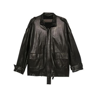 Giorgio Brato Gd27F23096Mga Lederjacke - - Jackets - Damen - Schwarzk - XS