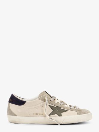 Golden Goose Super-star leather and suede sneakers with iconic side logo - GOLDEN GOOSE DELUXE BRAND - gender_Man
