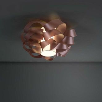 Linea Zero Linea Zero - Plafonnier deux lumi&egrave;res cloud rose diam&egrave;tre 75x h36 cm