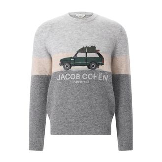 Jacob Cohen Rundhals-Strickpullover - - Knitwear - Herren - Grau - L