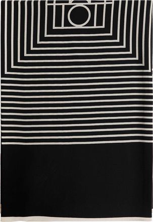 Toteme Centered Monogram Silk Scarf