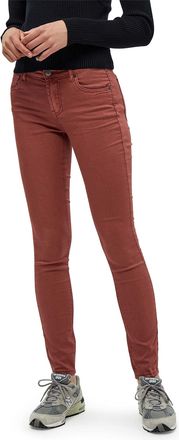 Desires Lola Garment Dye Midwaist Damen Jeans Größe 27 | Braun Jeans Damen | Damen Jeans Stretch Mittel Tailliert | Jeanshose Damen Mit Enger Passform | Allse