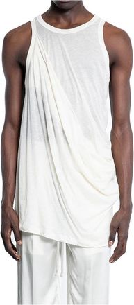 Rick Owens Homme, Tops, Blanc, Taille: XL Anthem Tank