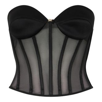 Elisabetta Franchi Femme, Tops, Noir, Taille: 38 FR Hauts