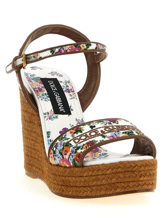 Dolce & Gabbana Womens Multicolor Polyamide Wedge Sandals