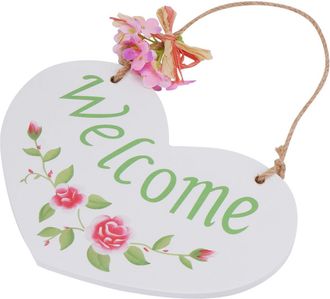 Artibetter Rustikales Holz willkommensschild mit Handbemalter T&uuml;rplakette Wetterfestes T&uuml;rschild zum Aufh&auml;ngen f&uuml;r Haust&uuml;r Veranda Bauernhaus und Eingangsbereich