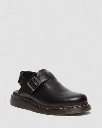 Dr. Martens Jorge II Brando Leder Slingback Mules in Schwarz, Gr&ouml;&szlig;e: 36