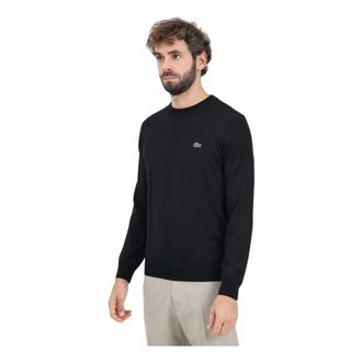 Lacoste Homme, Pulls, Noir, Taille: 2XL Pull col rond noir Design Essentiel Minimaliste