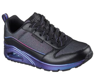 Skechers Womens Uno-Sparkle Lite Sneaker, Schwarz/Multi, 37.5 EU