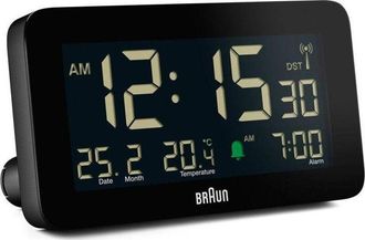 Braun BC10 Digitalwecker schwarz funktionales Design