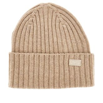 Weekend by Max Mara Virgin wool beanie hat with logo patch Woman One Size