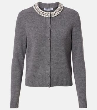 Veronica Beard Cardigan Daro aus Wolle mit Kristallen