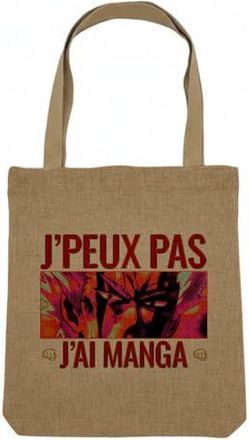 Fabulous Sac Shopping Tote Bag Aspect Lin - Jpeux Pas Jai Manga Garou Anime Otaku Manga Fanart - Sac de Courses Toile Epaisse 360g Beige Naturel Cabas Port&eacute; Ep