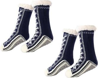 Generic Chaussons dint&eacute;rieur en cachemire ultra &eacute;pais pour femme, chaussettes dhiver chaudes antid&eacute;rapantes et douillettes, doublure polaire chaude et confort