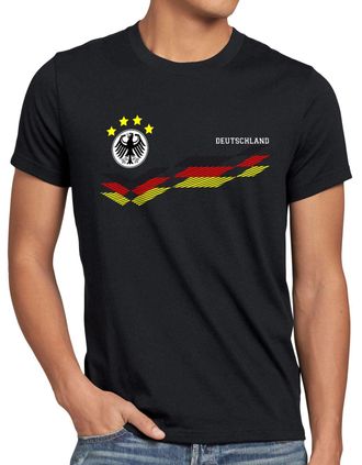 style3 Deutschland Herren T-Shirt EM 2024 Fu&szlig;ball Europameisterschaft Trikot Spieler, Gr&ouml;&szlig;e:XXXL, Farbe:Schwarz