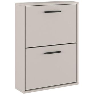 PEGANE Pegane - Meuble à chaussures, commode à chaussures à 2 portes coloris beige - Longueur 54 x profondeur 18 x hauteur 73 cm