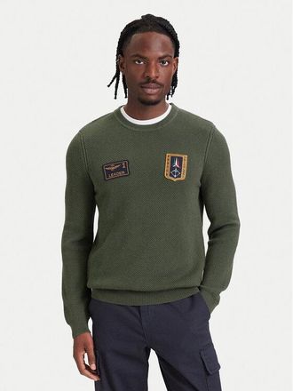 Aeronautica Aeronautica Militare Pullover 262MA1659UL00903 Khakifarben Regular Fit