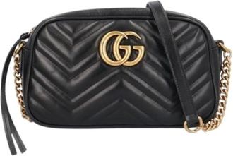 Gucci Sac bandouli&egrave;re GG Marmont Pre-owned - Femme - Pre-owned - Noir - Taille: ONE Size