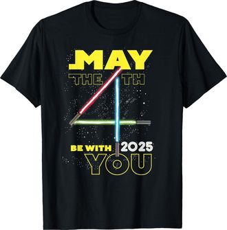 Star Wars May the 4th Be With You 2025 Lightsabers T-Shirt
