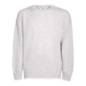Msgm Rundhals-Strickware - - Knitwear - Herren - Grau - S